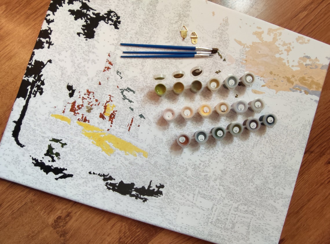 Girl Nude Adult Colouring Paint by Numbers Kit FRAMED , Modern Painting ...