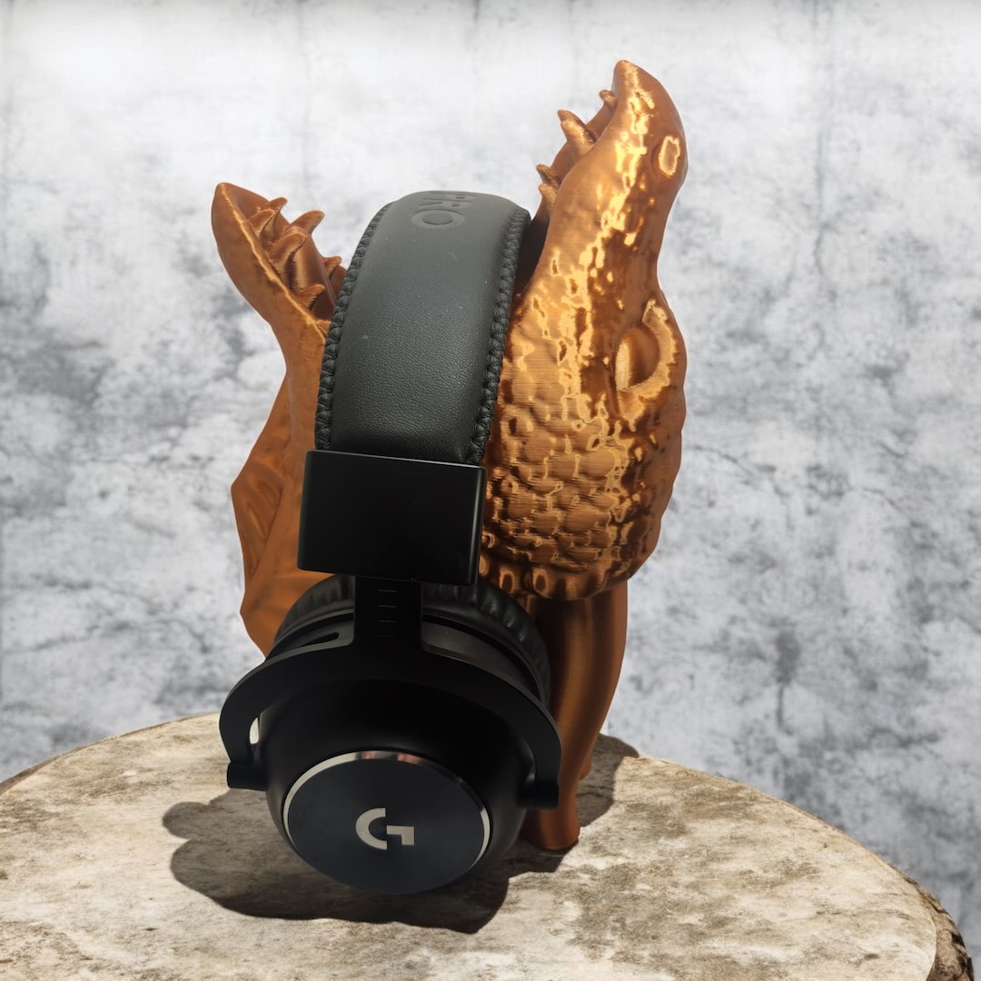 Dragon Headset Stand 3D Printed Design by Kekreations Art 3D - Etsy