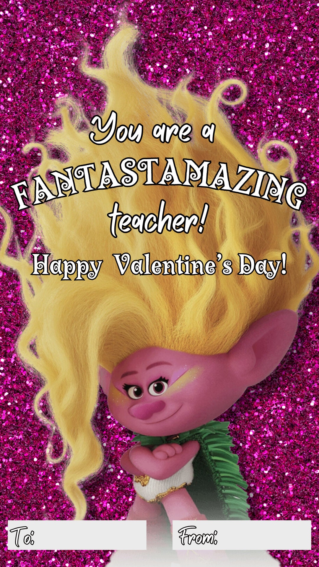 Trolls Valentine's Day Cards, Kids Classroom Valentines, Fun & Colorful ...