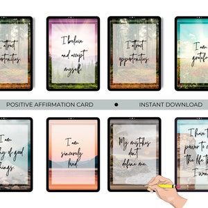 Empowerment Pack: Printable Affirmation, Quote Cards for Self-esteem ...