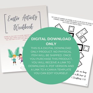 Easter Activity Workbook for Kids – Bible Story Coloring, Fun ...