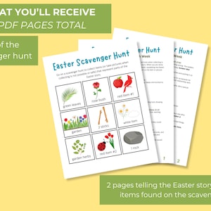 Kid's Easter Story Nature Scavenger Hunt - Etsy