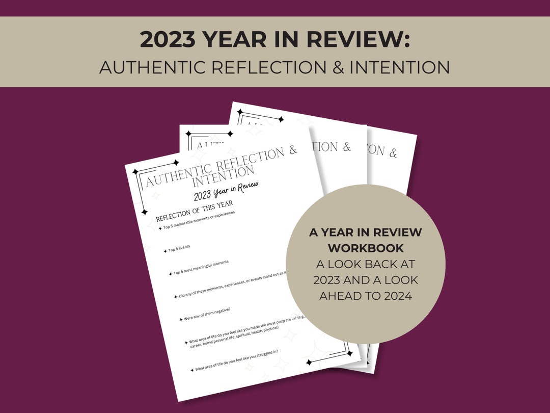 Year in Review Workbook 2023 Authentic Reflection & Intention - Etsy
