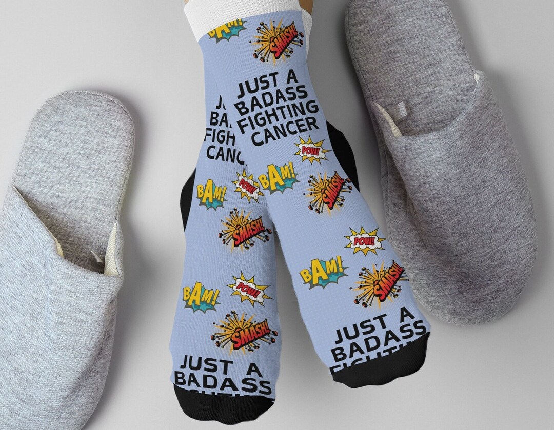 Cancer Socks, Fighting Cancer Socks, Chemo Socks, Chemotherapy Gift ...