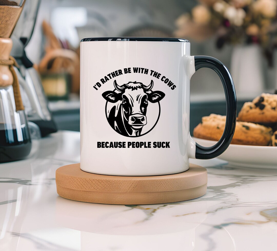 Cow Mug, Cow Lover Gift, Dairy Farmer Present, Cow Themed Gift, Farming ...