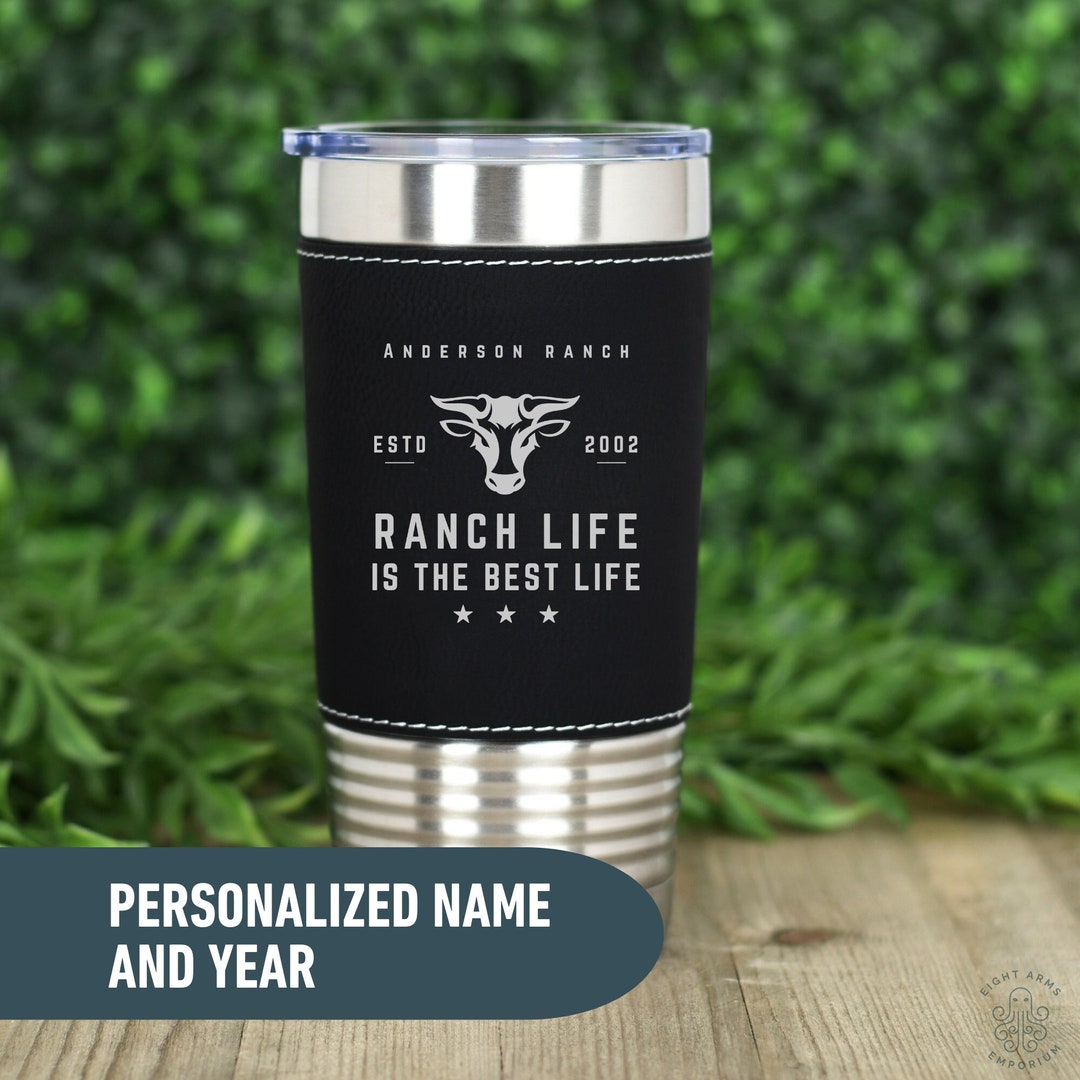 Ranch Tumbler, Rancher Gift, Personalized Farmer Tumbler, Ranch Owner ...
