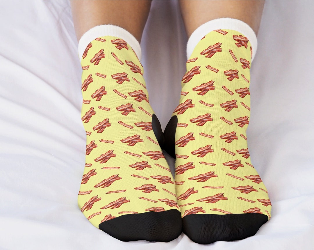Funny Bacon Socks, Bacon Pattern Socks, Bacon Lovers, Gifts for Men ...