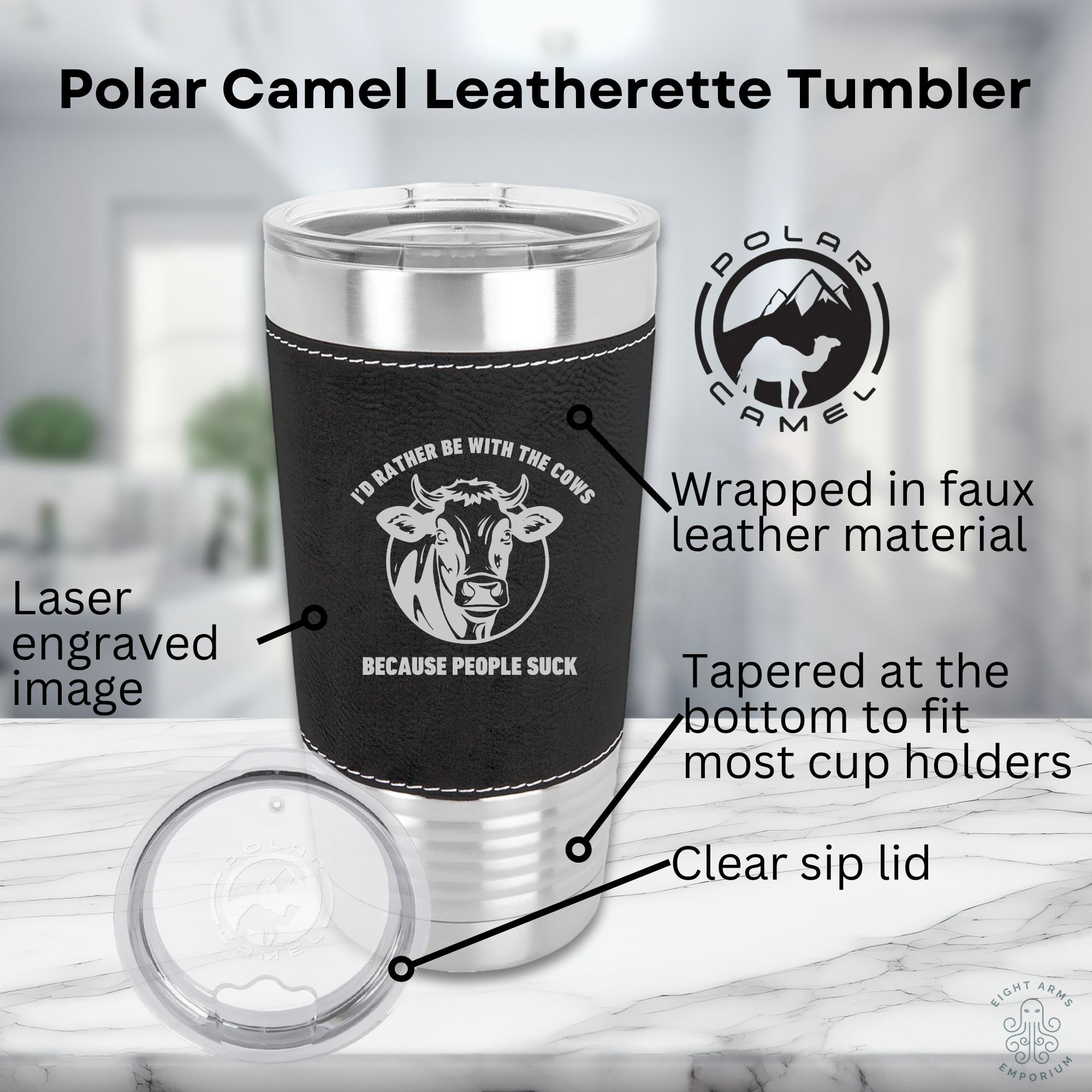 Cow Farmer Tumbler, Cow Lover Gift, Dairy Farmer Present, Leatherette ...