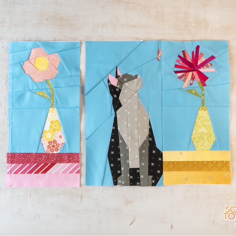 Paper Pieced Cat - Etsy