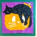 Kitty O' Lantern Quilt Block Pattern 14x14" Foundation Paper Piece FPP ...