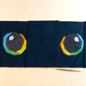 Kitty Eyes Quilt Block Pattern in 3 Sizes Foundation Paper Piece FPP ...