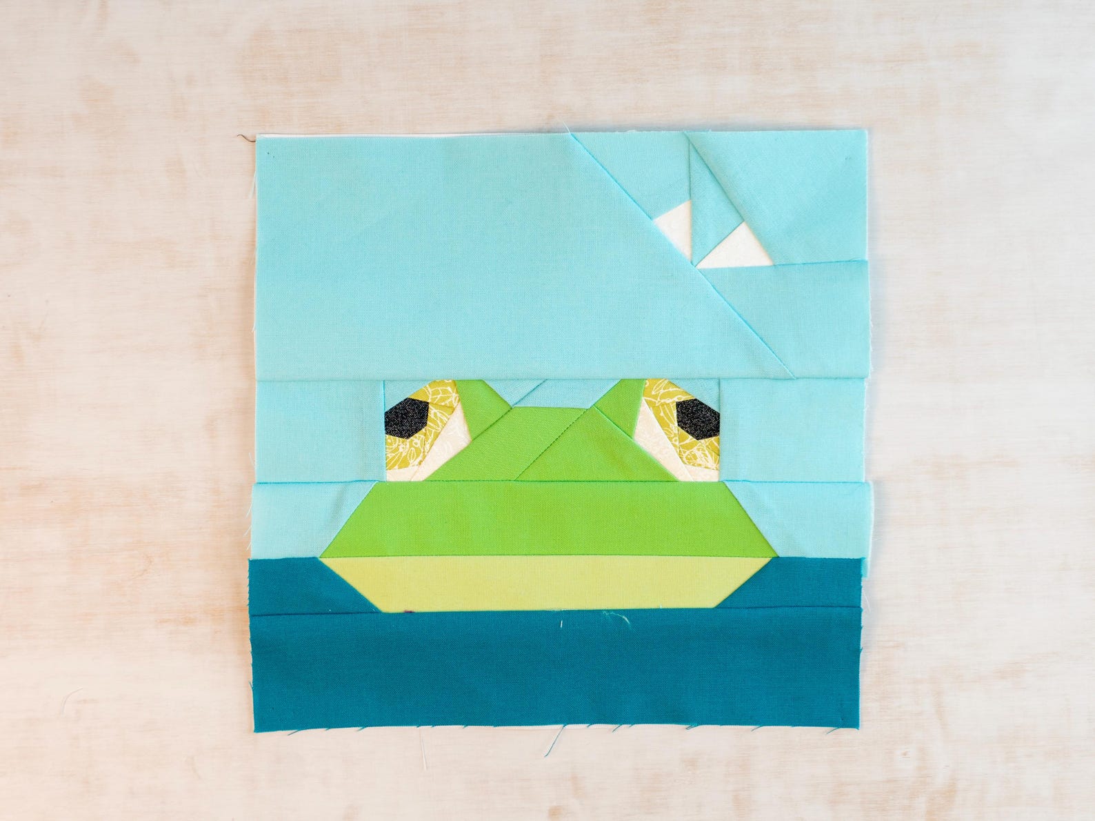 Frog Pond Quilt Block Patterns Two 8x8" Squares, Foundation Paper Piece ...