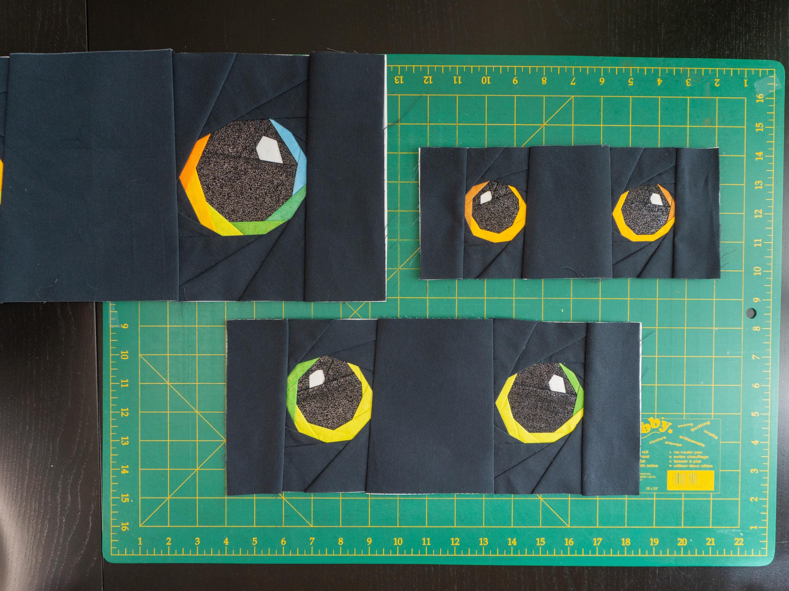 Kitty Eyes Quilt Block Pattern in 3 Sizes Foundation Paper Piece FPP ...