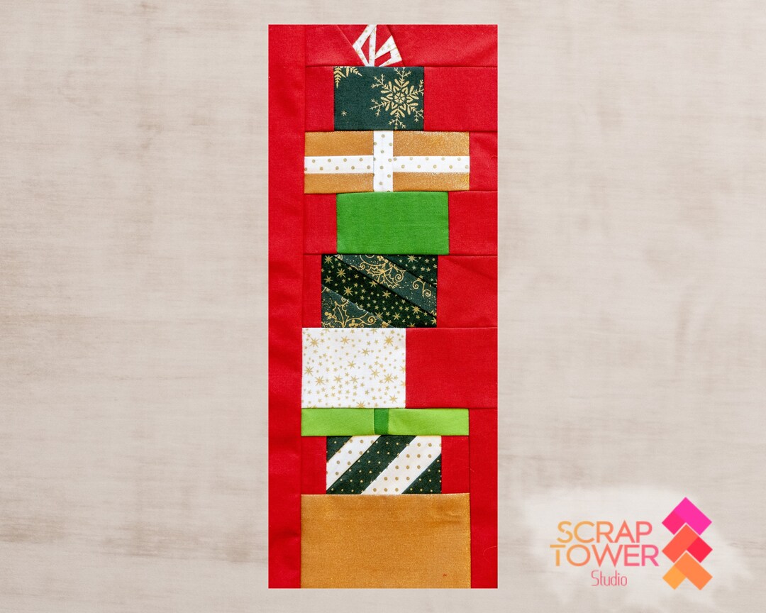 Pile O Presents FPP Quilt Block Pattern 5x15 Foundation Paper Piece - Etsy