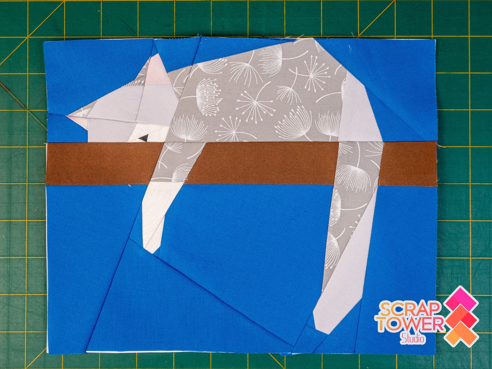 Kitty Dreams Quilt Block Pattern 10x8" Foundation Paper Piece FPP Cat ...