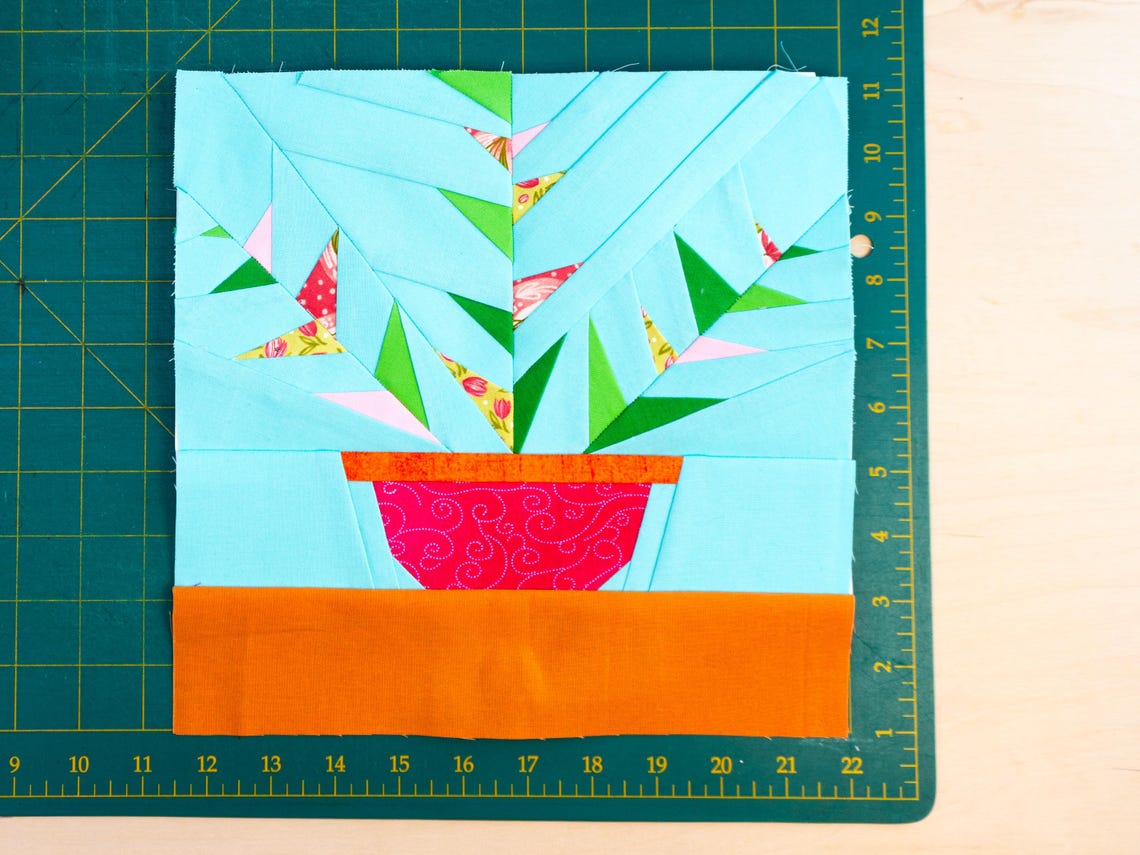 Little Vine Plant Quilt Block Pattern Foundation Paper Piece FPP House ...