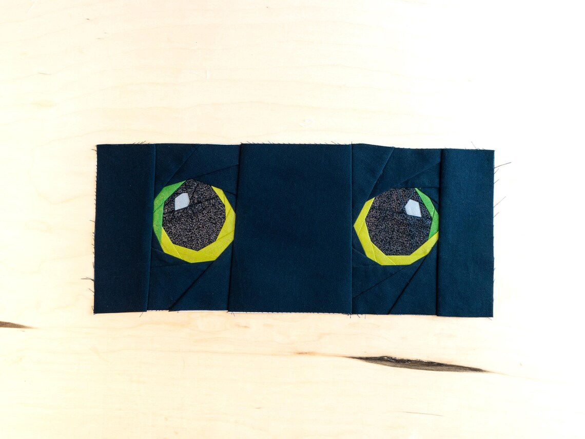 Kitty Eyes Quilt Block Pattern in 3 Sizes Foundation Paper Piece FPP ...