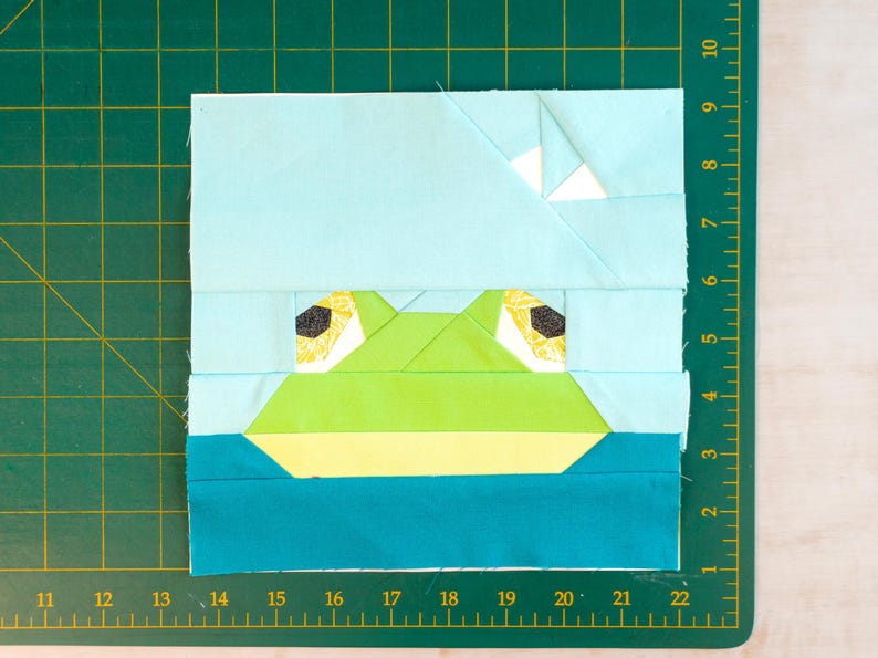 Frog Pond Quilt Block Patterns Two 8x8" Squares, Foundation Paper Piece ...