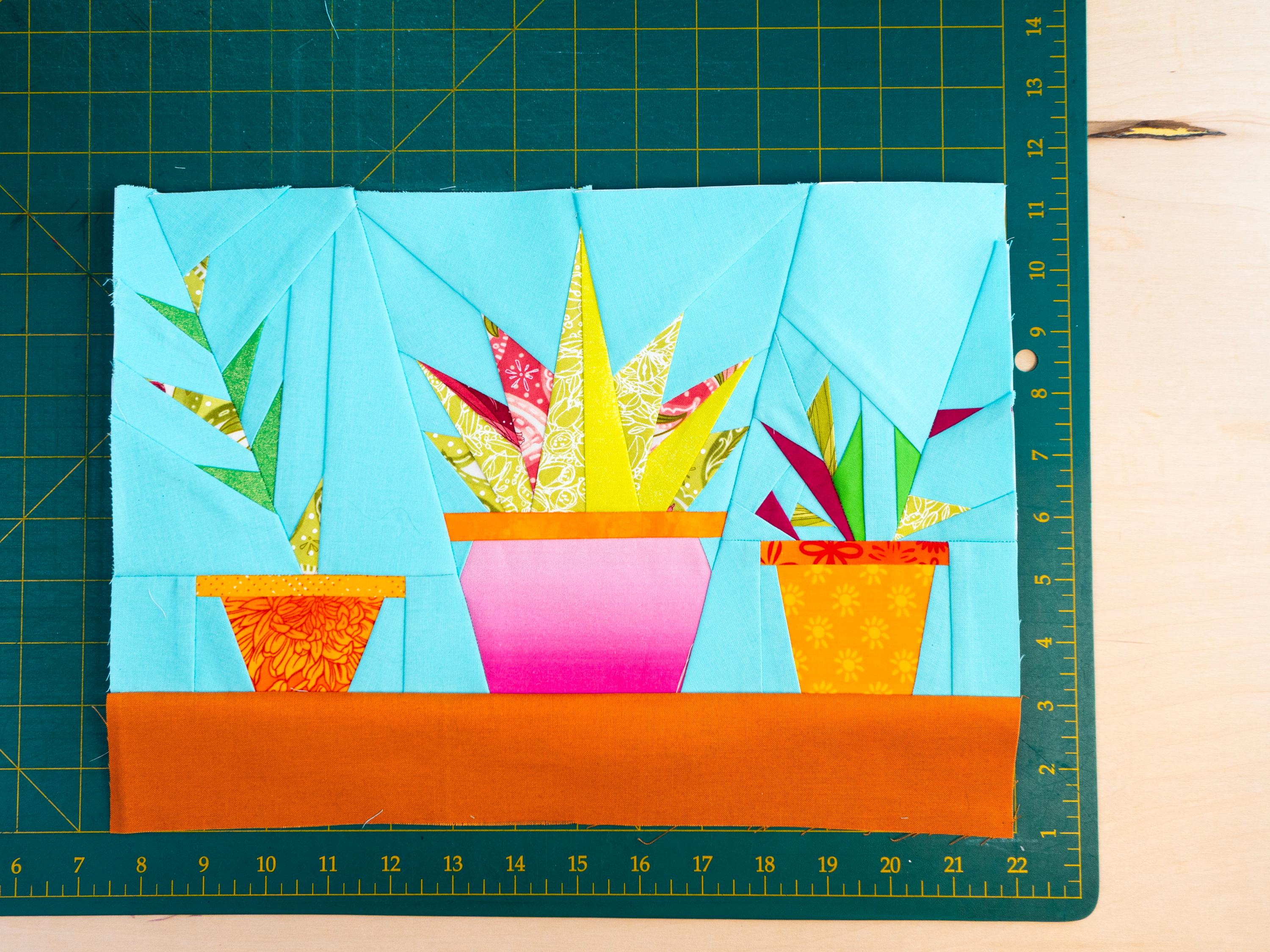 Little Plant Trio Quilt Block Pattern Foundation Paper Piece FPP House ...
