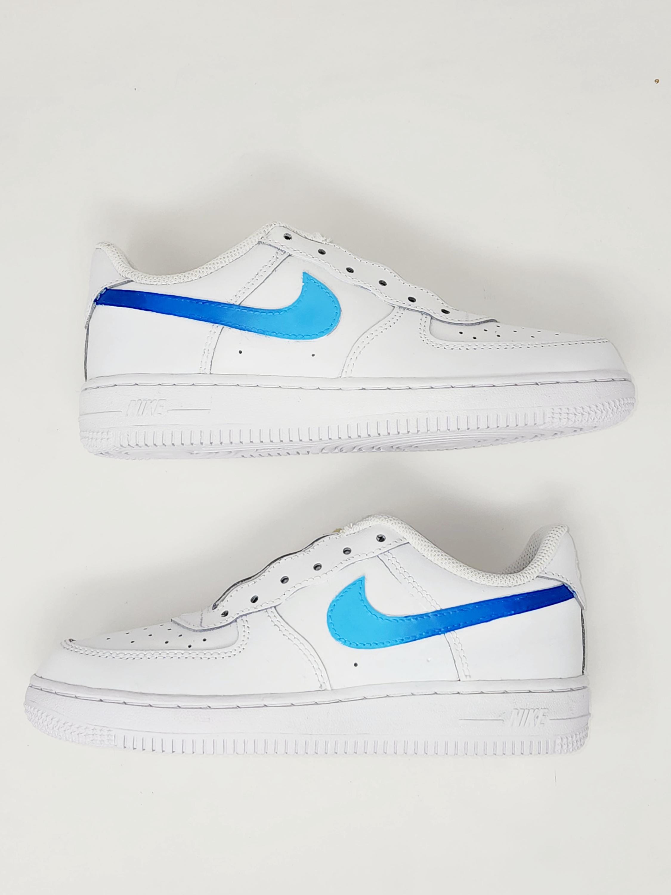 Custom Blue Gradient AF1, Made to Order, Handmade Gift, Personalized ...