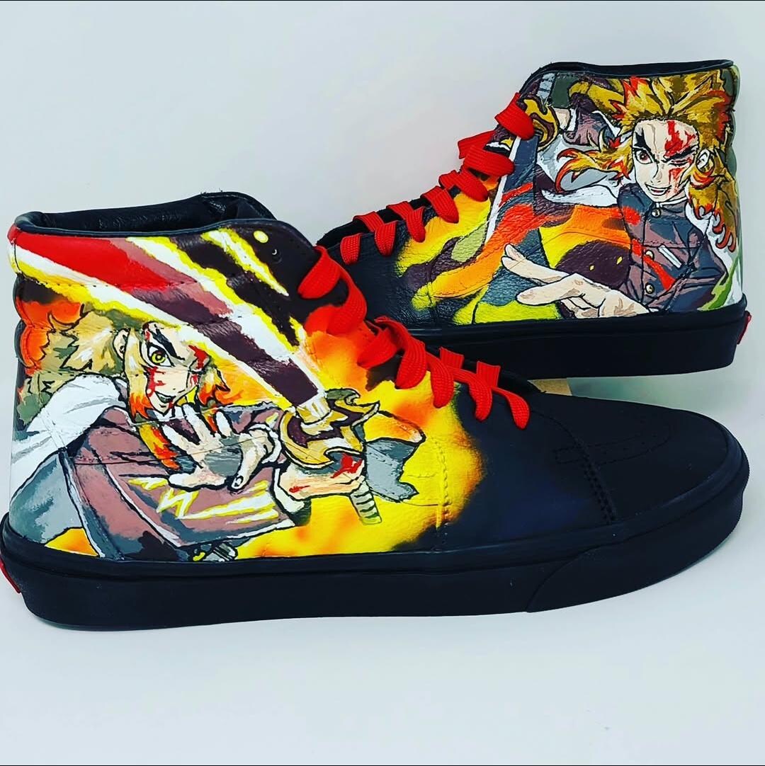 Custom Anime Manga Shoes, Custom AF1 Shoes, Custom Vans Hi Top Shoes ...