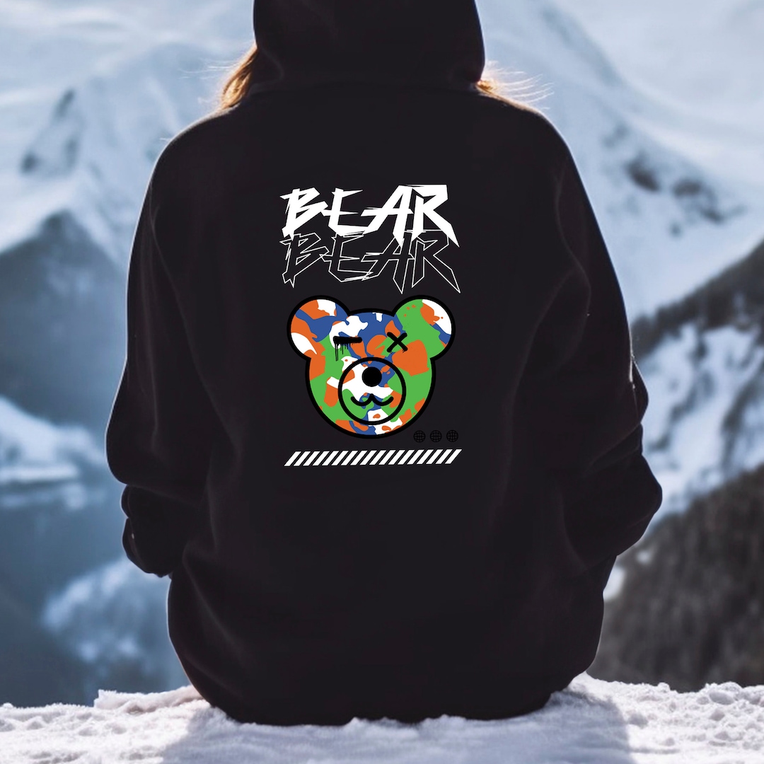 Bear Bear Hoodie, Street Style Wear, Urban Wear, Unisex Hoodie ...