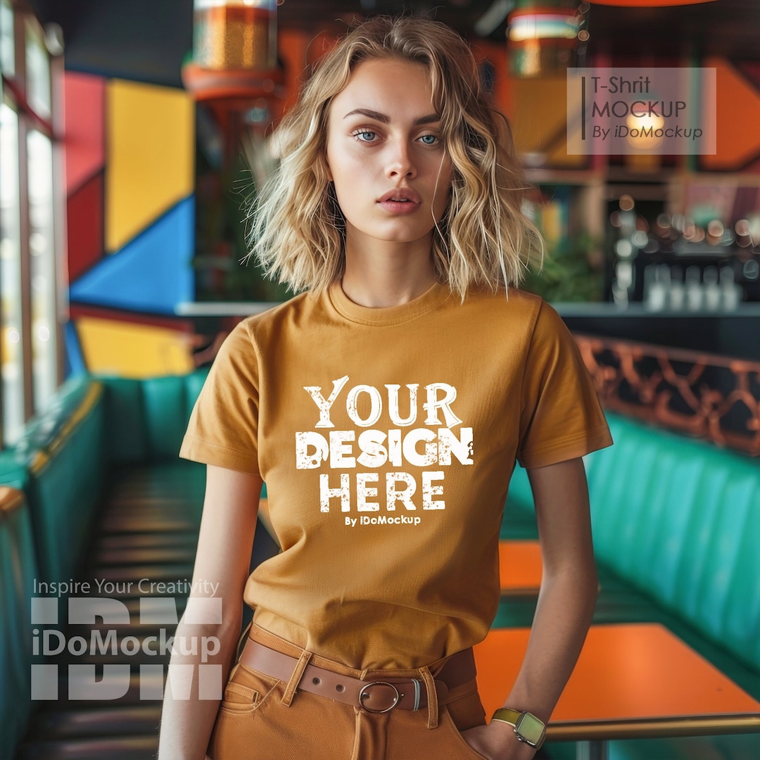 Toast Bella Canvas 3001 Mockup, Female Model Tshirt Mockup, Toast T ...