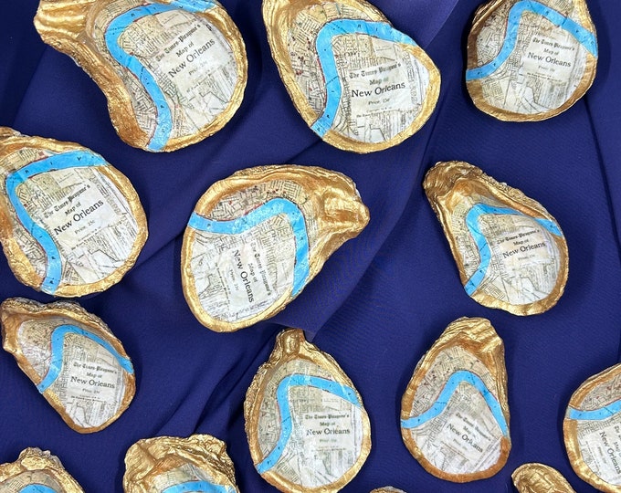 Customizable Antique Map of New Orleans Oyster Shell - Etsy