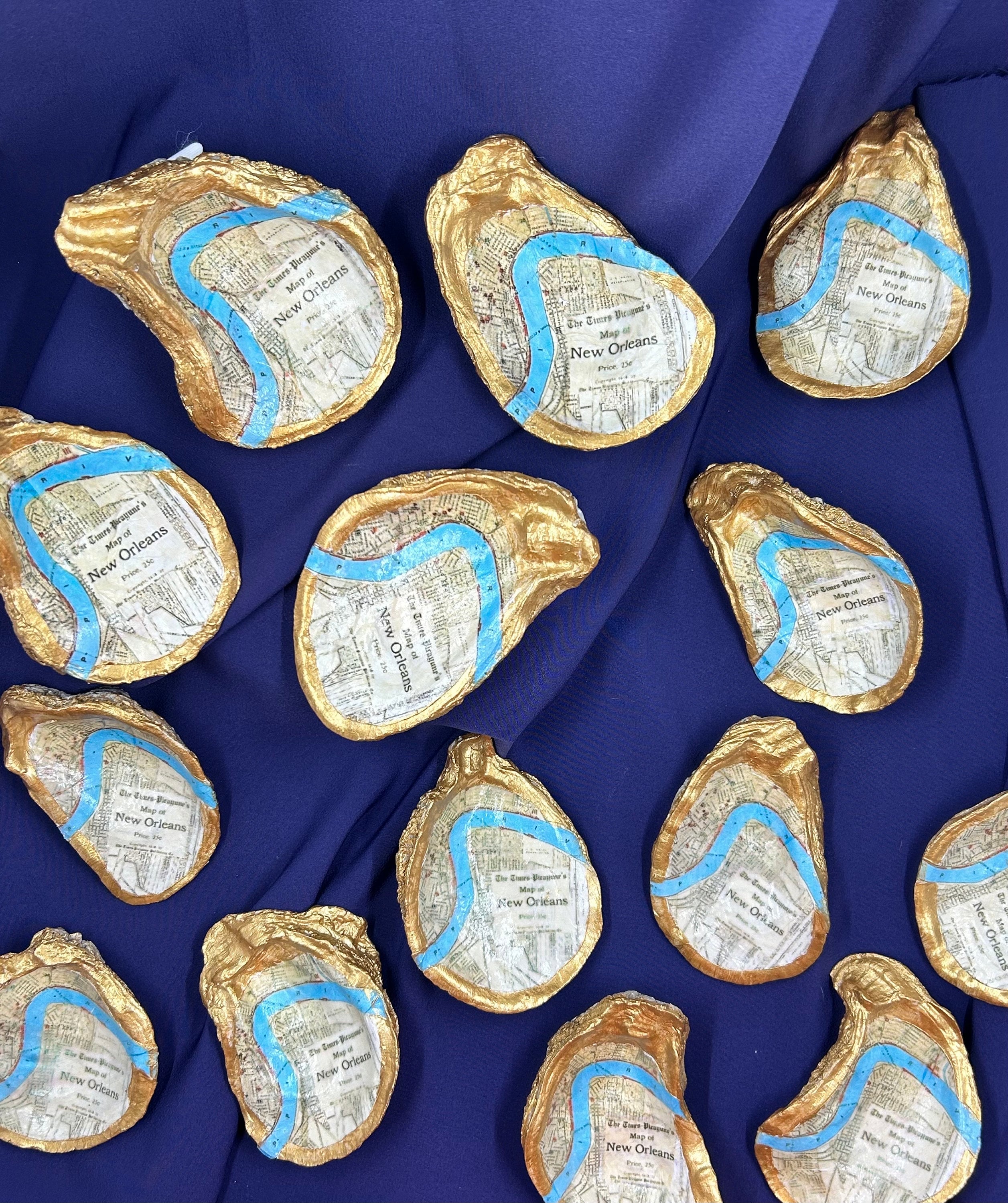 Customizable Antique Map of New Orleans Oyster Shell - Etsy