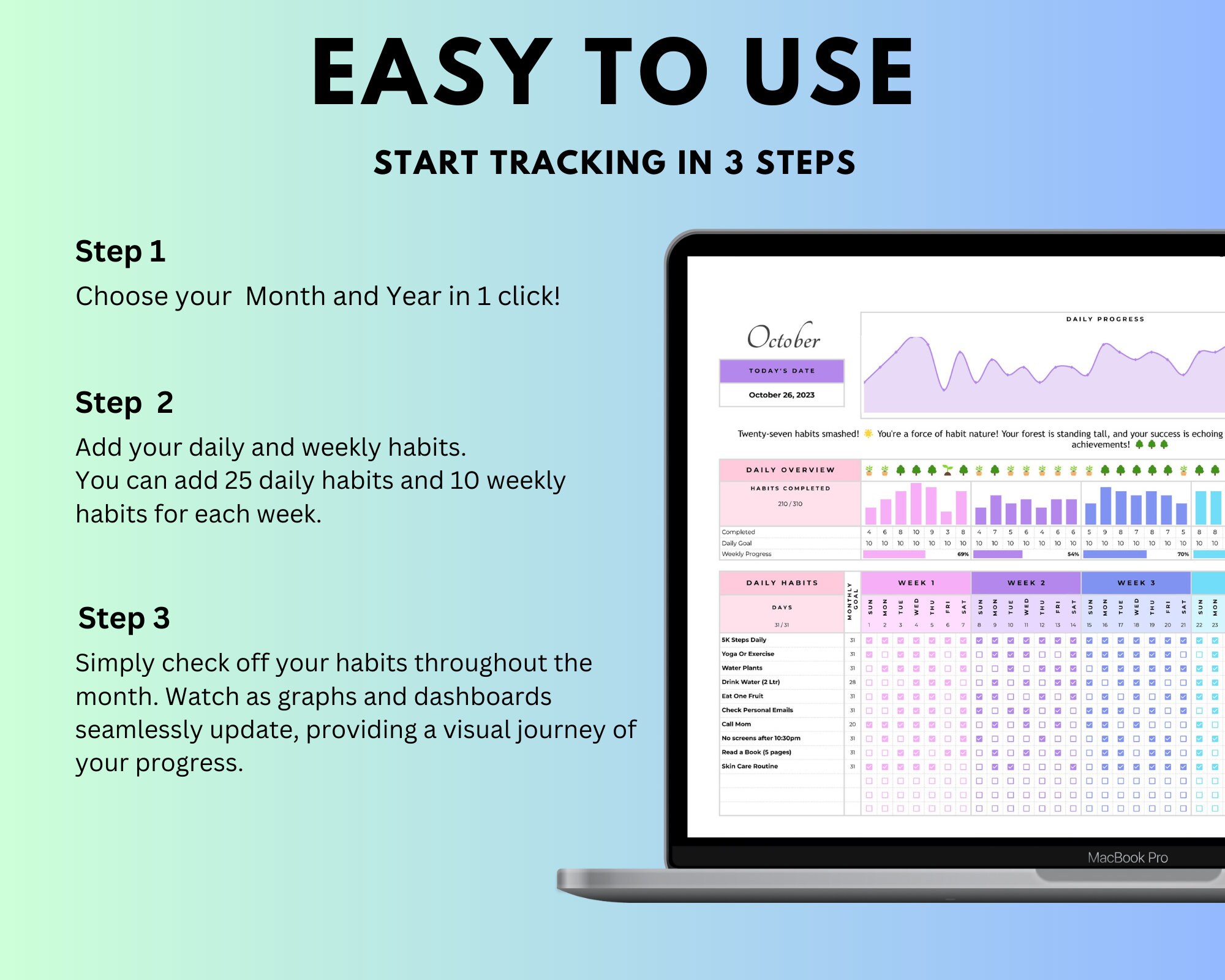 Ultimate Habit Tracker Spreadsheet - Boost Productivity and Achieve ...