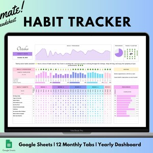 Ultimate Habit Tracker Spreadsheet - Boost Productivity and Achieve ...