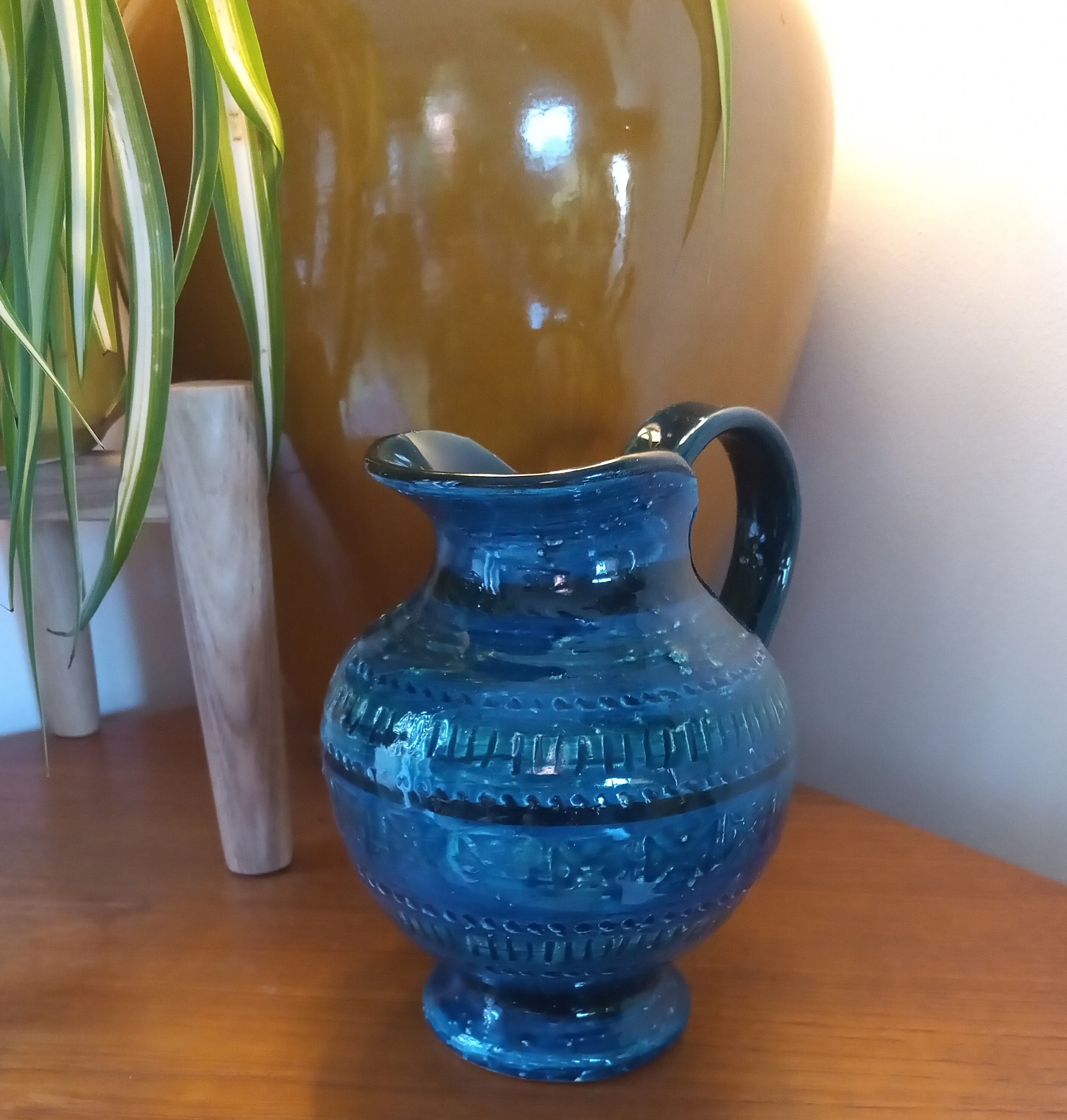 1960s Turquoise Bitossi Jug Designed by Aldo Londi - Etsy
