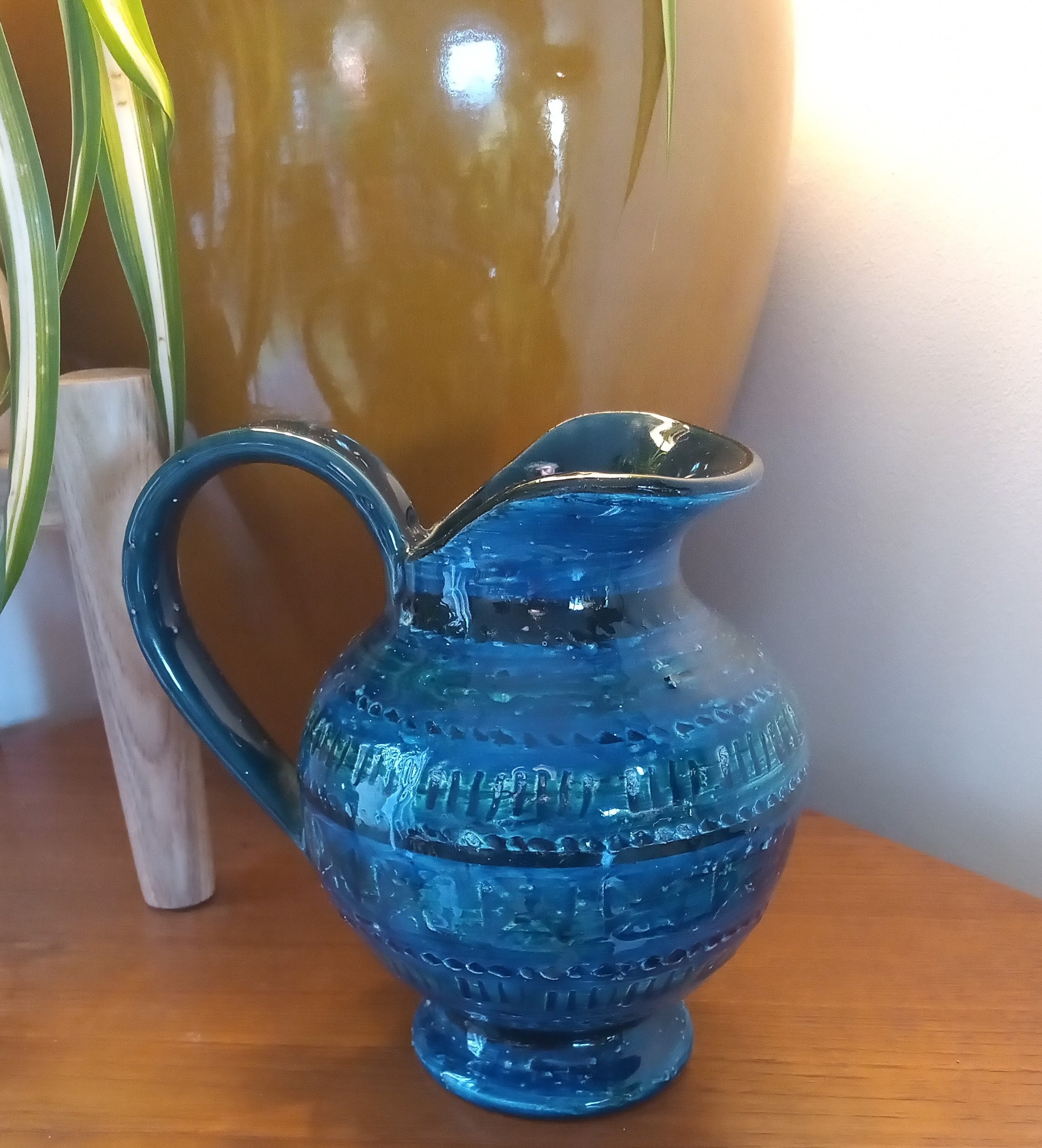 1960s Turquoise Bitossi Jug Designed by Aldo Londi - Etsy