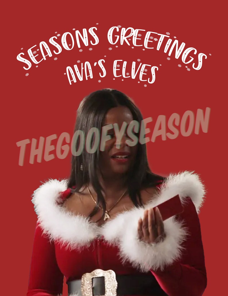 Abbott Elementary Ava Claus | Instant Download Christmas Card - Etsy