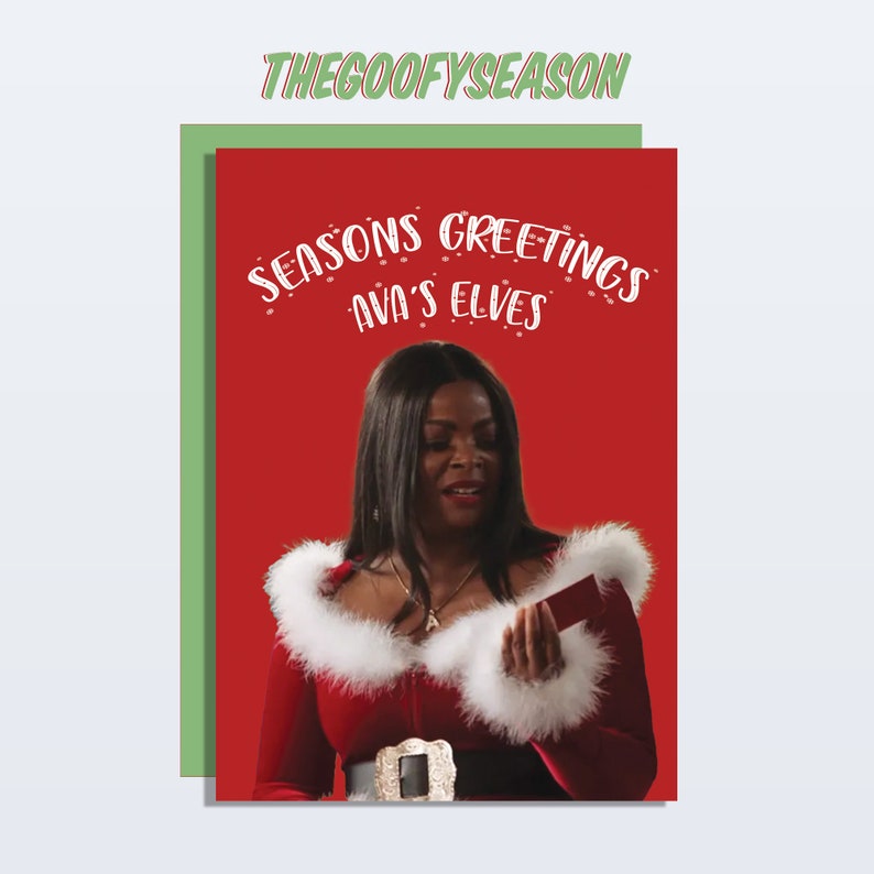 Abbott Elementary Ava Claus | Instant Download Christmas Card - Etsy