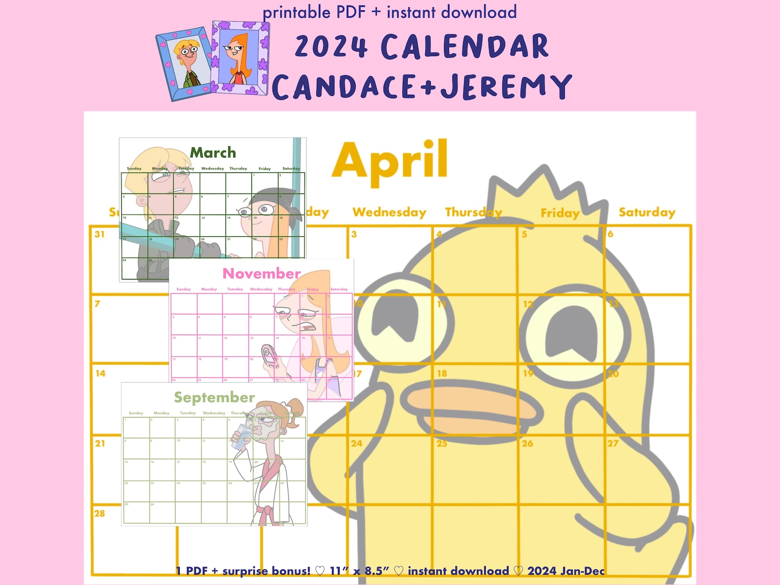 2024 Printable Calendar Candace and Jeremy, Printable Calendars ...