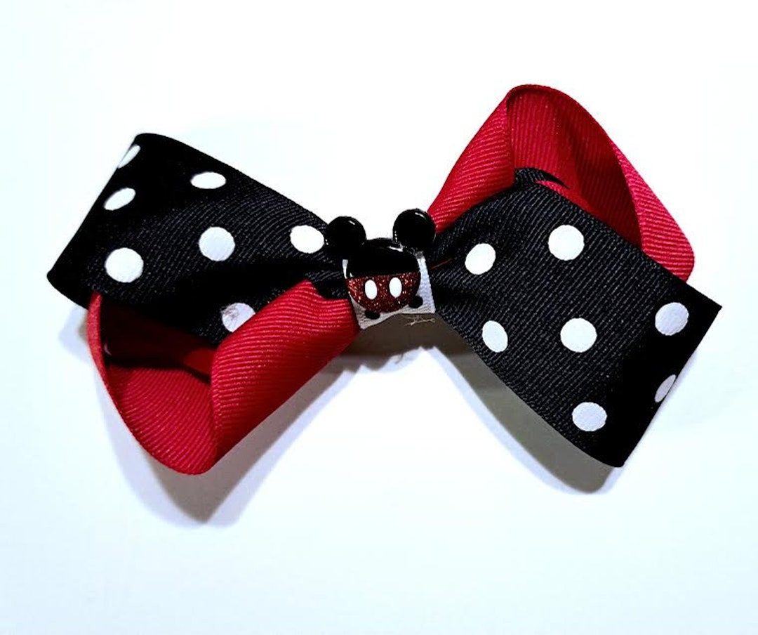 Mickey Mouse 5.5-inch Alligator Clip Hairbow - Etsy