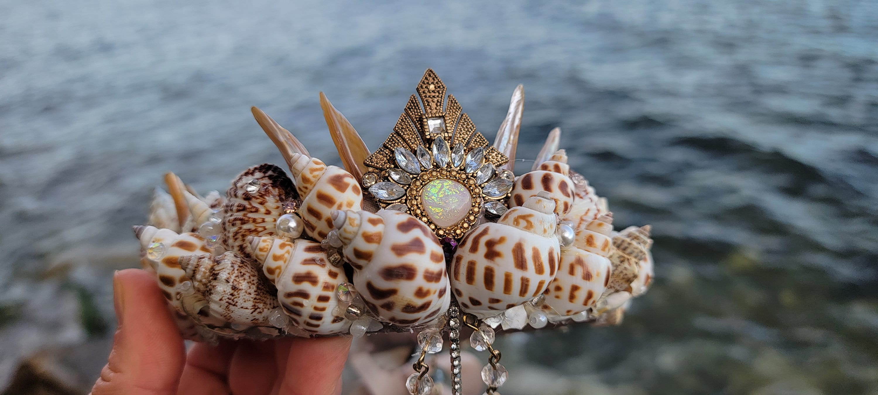 Mermaid Crown Seashell Pearl Festival Tiara - Etsy