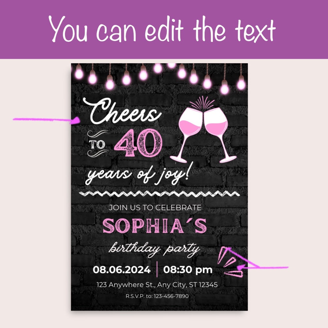 Cheers and Beers Birthday Party Invitation Template Adult Birthday ...