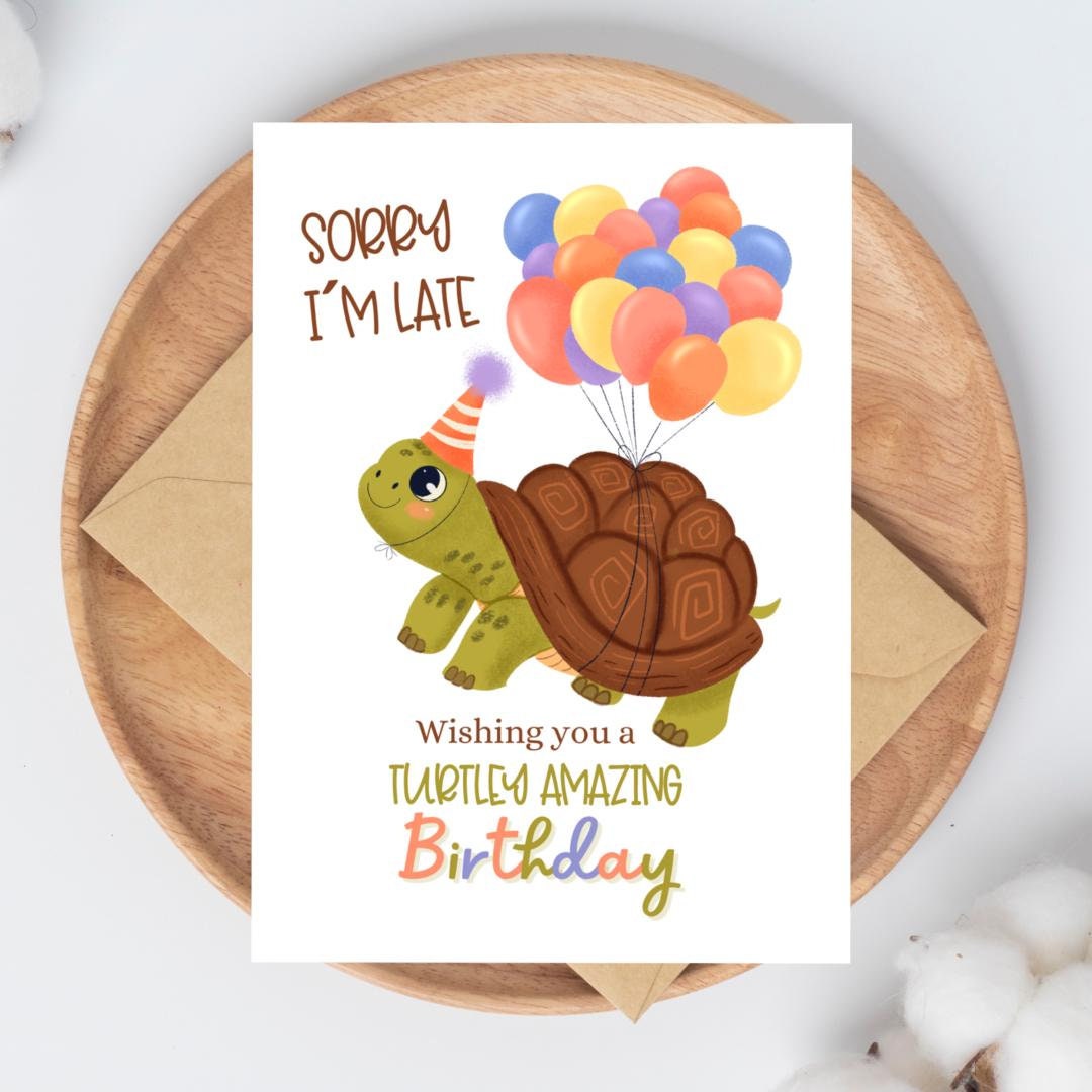 Belated Birthday Card, Belated Birthday Printable, Belated Birthday ...