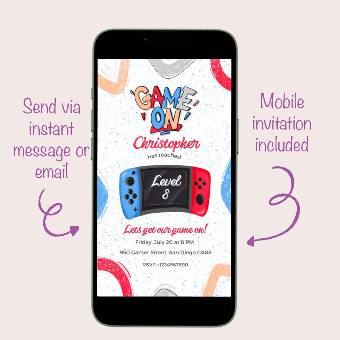 Gamer Birthday Invitation for Boy Printable & Editable Birthday ...