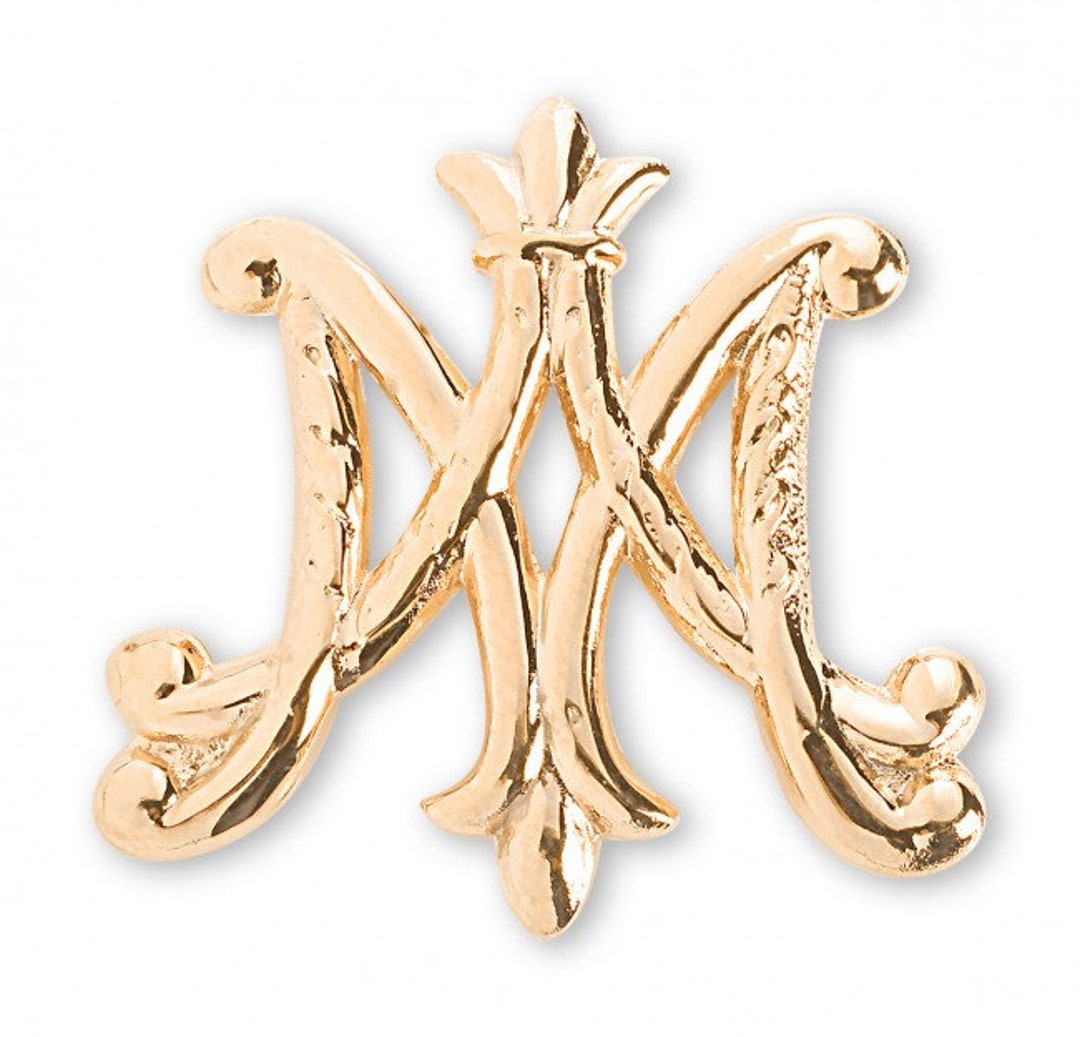 Beautiful Ave Maria Brooch Pin, Our Lady Marian Symbol - Etsy