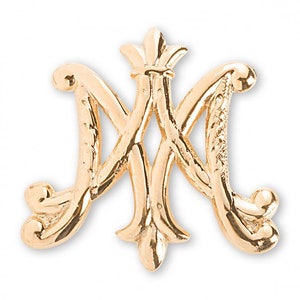 Beautiful Ave Maria Brooch Pin, Our Lady Marian Symbol - Etsy