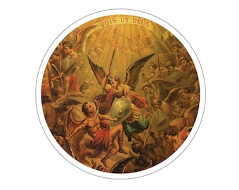 3 Quis Ut Deus Matte Sticker - Etsy