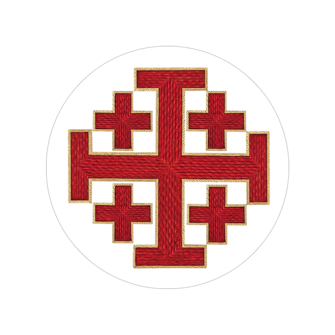 Transparent Jerusalem Cross Sticker and Car Decal waterproof & Outdoor ...