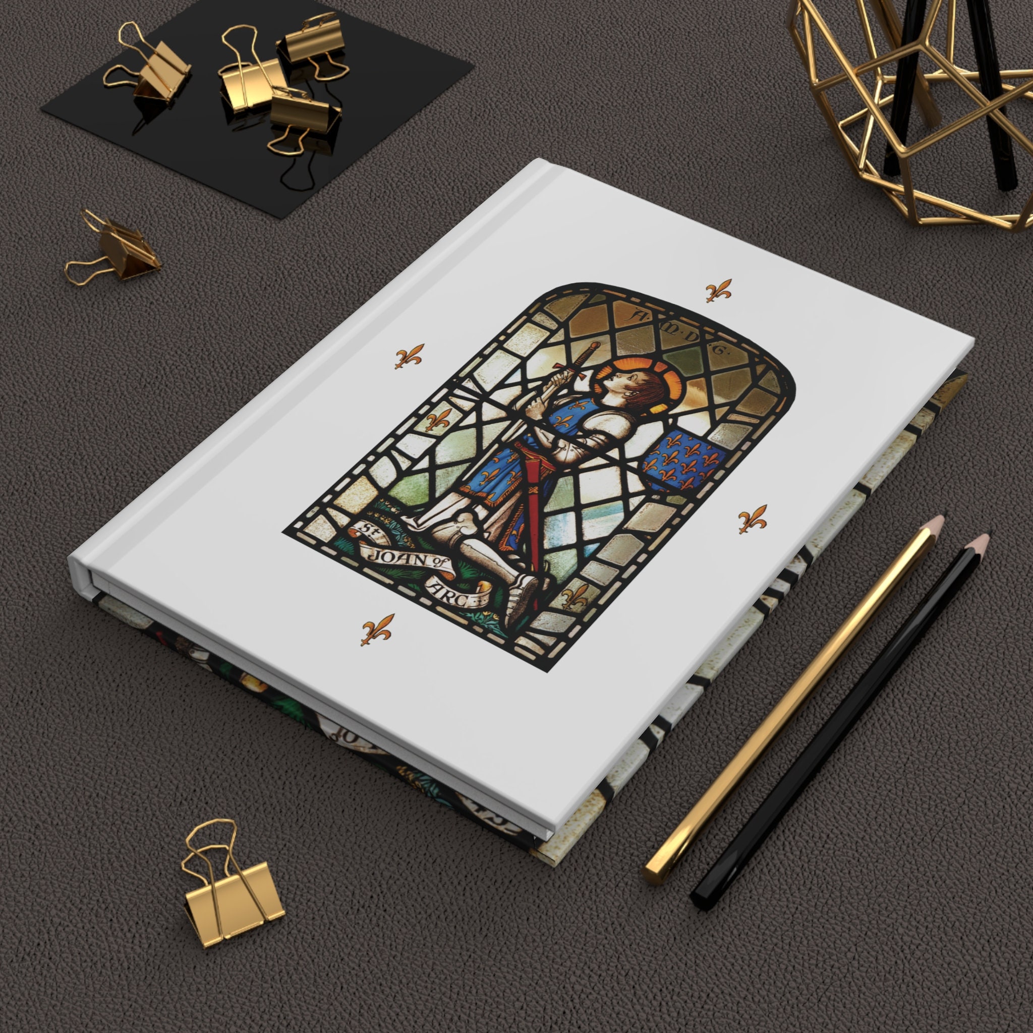Saint Joan of Arc Stained Glass Notebook - Etsy