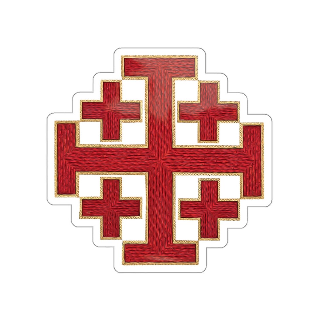 Jerusalem Cross Sticker, Knights of the Holy Sepulchre - Etsy