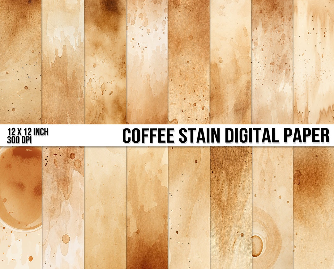 Coffee Stain Digital Papers | Coffee Digital Paper | 16 Designs ...