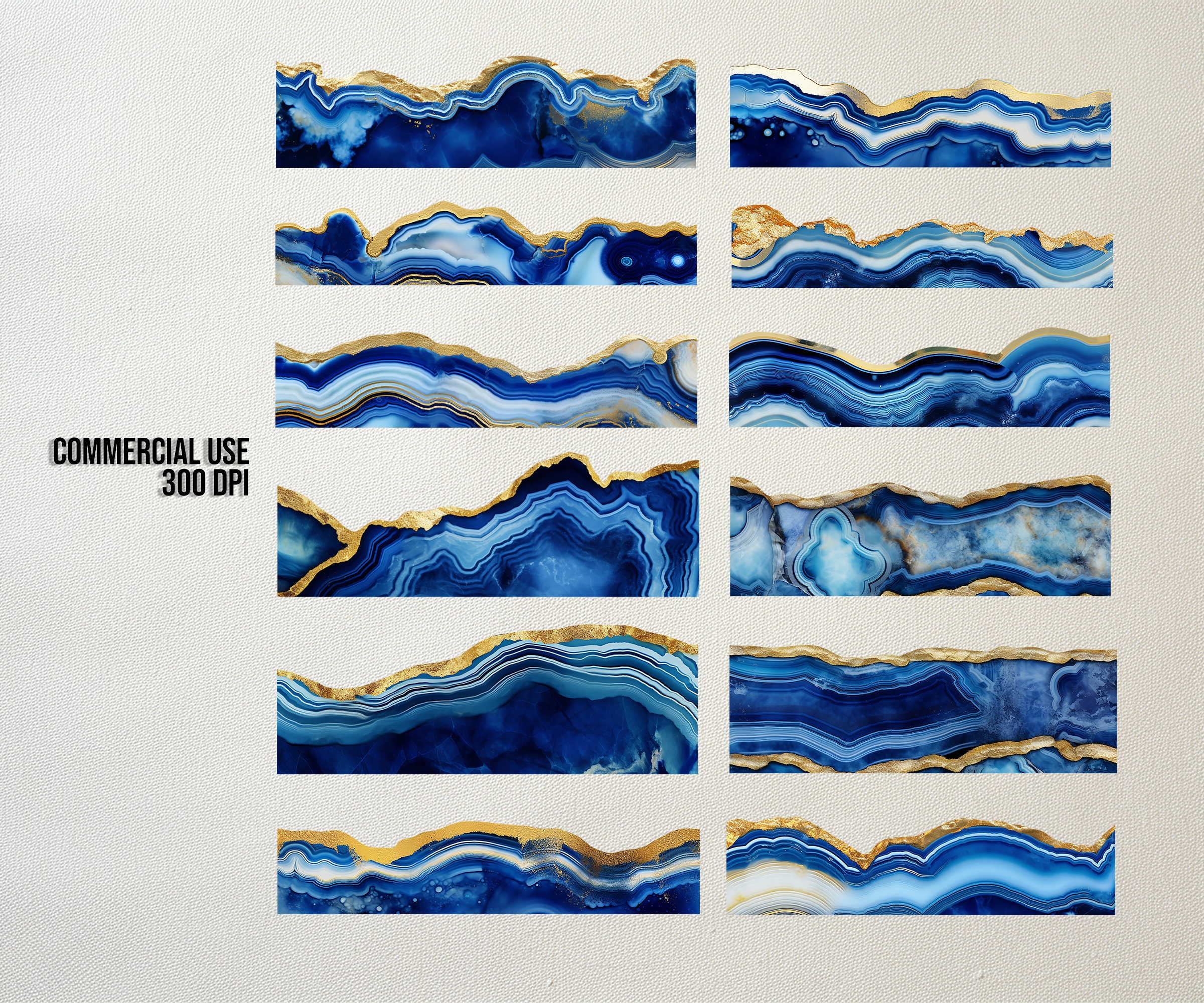 Navy and Gold Agate Borders | Navy Geode PNG Overlays With Gold Glitter ...