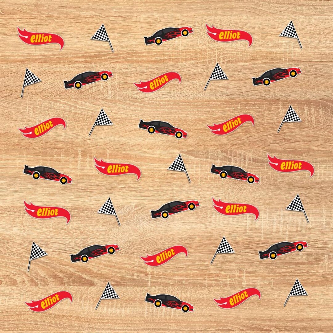 Custom Face Confetti Hot Car Wheels Confetti Boys Party Decorations 5th ...